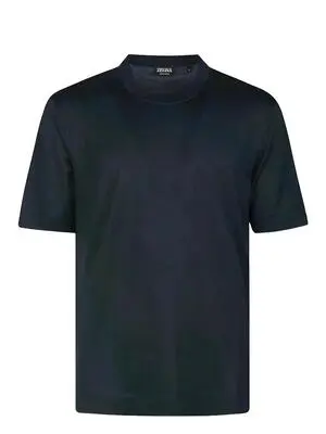 Zegna Crew Neck T-shirt Blue