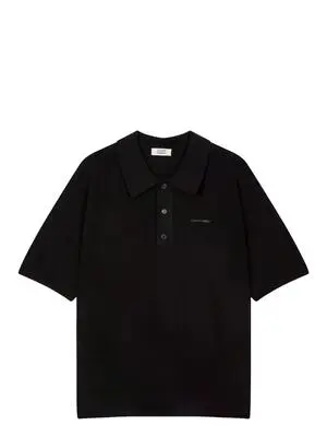 STUDIO TOMBOY Ribbed Polo Shirt - Black