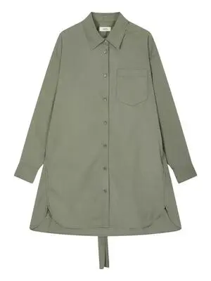 STUDIO TOMBOY Patch-pocket Shirtdress - Green