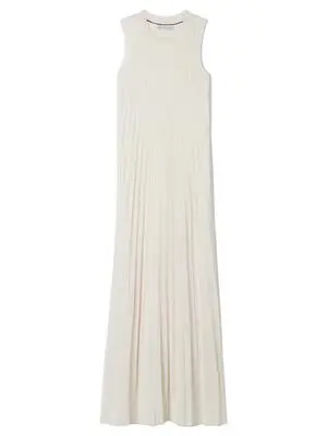 Veronica De Piante Zeta Dress In Silk Crepe - White