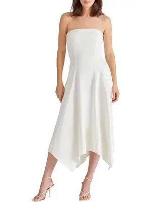 Steve Madden Harvey Strapless Midi Dress - White