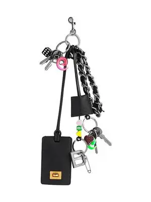 Balenciaga Keychain Rodeo Tag Full Charm - Black/white