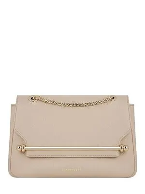 Strathberry East/West Soft Mini Convertible Crossbody Oat