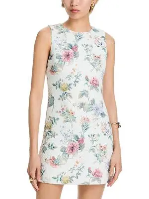 Alice + Olivia Clyde A-line Shift Dress - White Floral