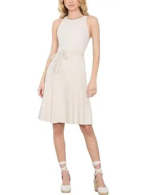 Alice + Olivia Leandra Belted Dress - Oatmeal