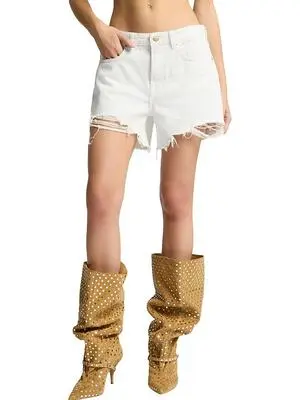 7 For All Mankind Monroe Denim Shorts - Milkyway