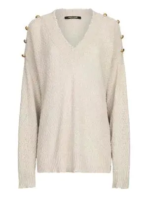Roberto Cavalli Button-detail Knitted Sweater - Neutrals