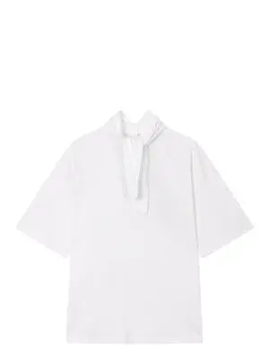 STUDIO TOMBOY Pussy Bow-collar Top - White