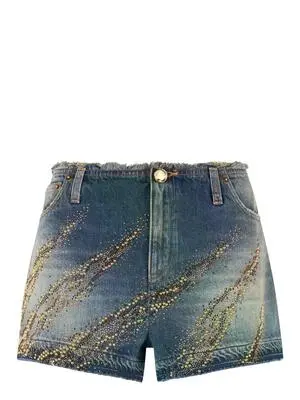 Roberto Cavalli Zebra-pattern Shorts - Blue