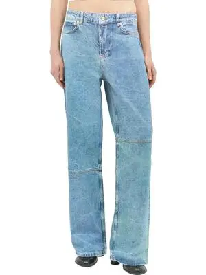 GANNI Wide-leg Jeans - Blue