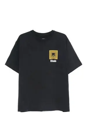 Rhude Chevron Logo Repeat Tee Vintage - Black