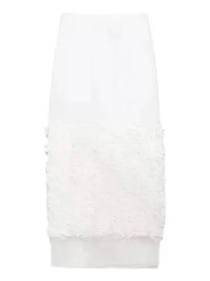 ENFOLD A-line Midi Skirt - White