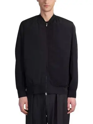 Attachment Cotton-blend Bomber Jacket - Black