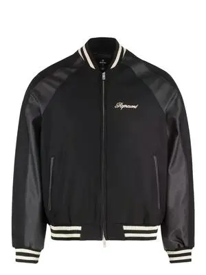 REPRESENT Logo-embroidered Bomber Jacket - Black