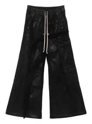 Rick Owens Imbalanced Double Cargo Jumbo Belas Jeans - Black