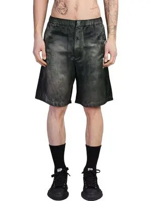 Mihara Yasuhiro Distressed Knee-length Shorts - Black
