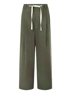 STUDIO TOMBOY Pintuck Detail Trousers - Green