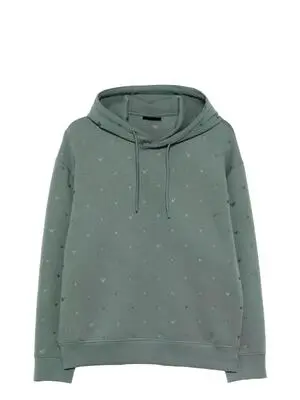 Emporio Armani Embroidered Logo Hoodie - Green
