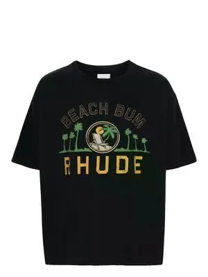 Rhude Palmera Tee Vintage - Black