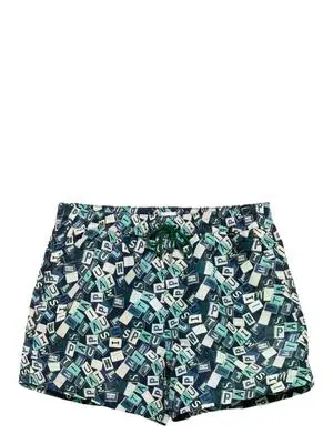 Paul Smith Paul Smith Logo-Print Swim Shorts Blue
