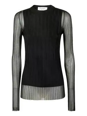 Sportmax Pleated Long-sleeve Top - Black
