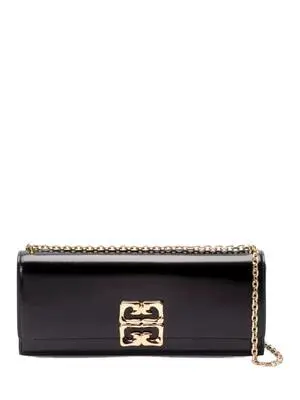Givenchy 4g Liquid Chain-detail Clutch - Black