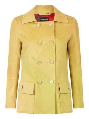 Roberto Cavalli Double-breasted Fitted Jacket - Yellow