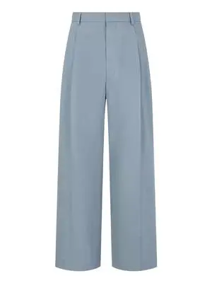 STUDIO TOMBOY Pleated Wide-leg Trousers - Blue