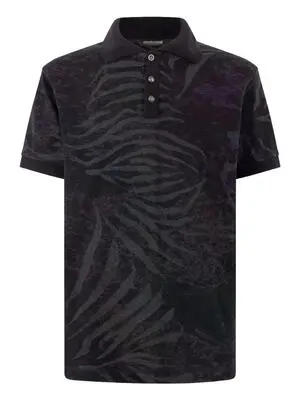 Roberto Cavalli Cotton Polo Shirt - Black