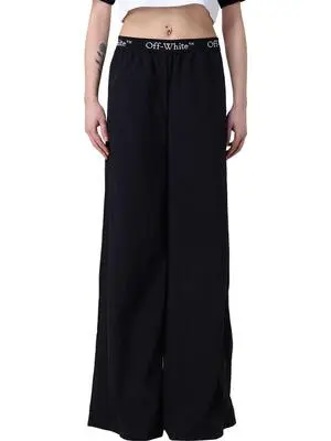 Off-White Wide Leg Pants - Black