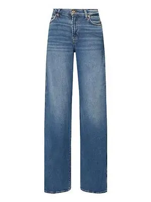 7 For All Mankind Lotta Flared Stretch-denim Blend Jeans - Sea Level
