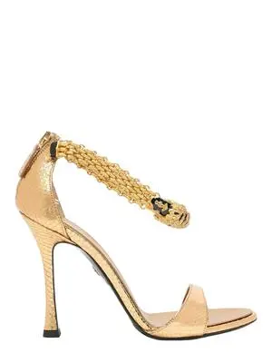Roberto Cavalli Jewel Tigers Sandals - Gold