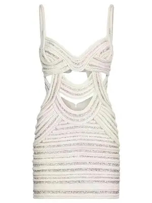 Roberto Cavalli Cut-out Mini Dress - White