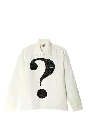 SKY HIGH FARM WORKWEAR Question Mark-detail Shirt - White