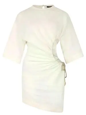 Roberto Cavalli Linen Mini Dress - White