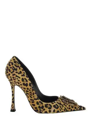 Roberto Cavalli Mirror Snake Stiletto Pumps - Neutrals