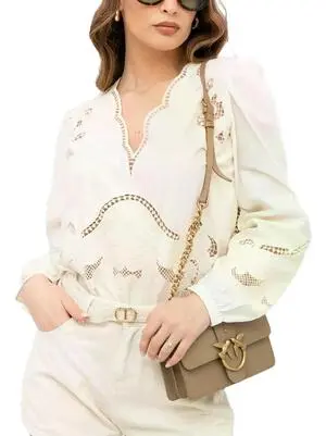 TWINSET Embroidered Blouse - White