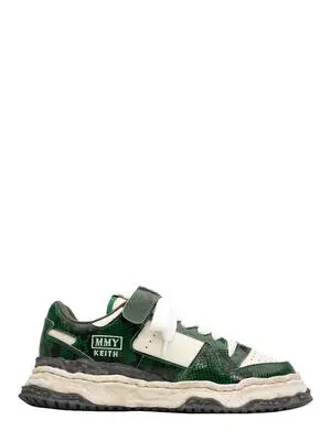 Mihara Yasuhiro Keith Og Sole Leather Low Top Sneakers - Green/white