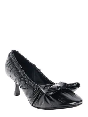 Acne Studios Bictoria Bow Ballet Pumps - Black