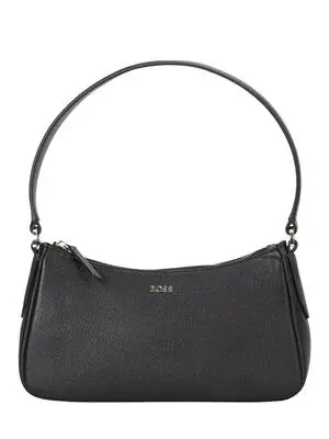 BOSS Small Alyce Leather Hobo Bag - Black