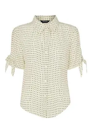Whistles Spotted Tie-cuff Woven Shirt - Khaki/olive