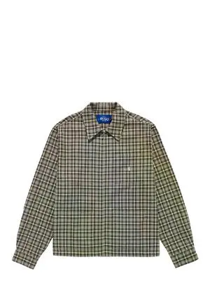AWAKE NY Cotton-blend Checked Shirt - Brown