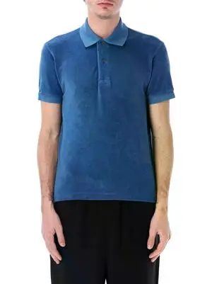 TOM FORD Terry-cloth Polo Shirt - Blue