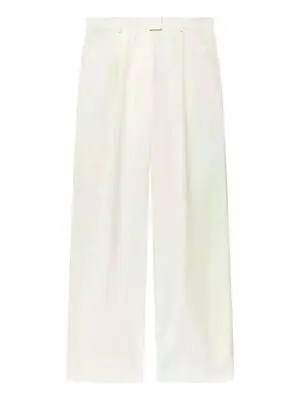 Another Tomorrow Pleated Trousers - White