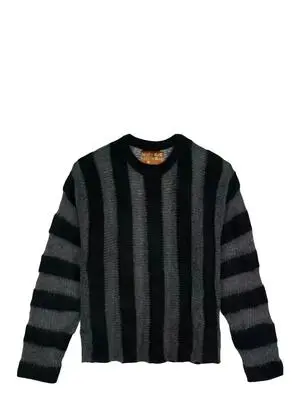 BRAIN DEAD Fuzzy Threadbare Sweater - Black