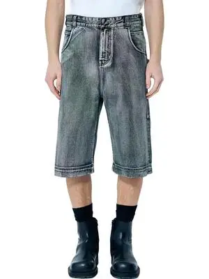 ENTIRE STUDIOS Straight-leg Denim Shorts - Grey