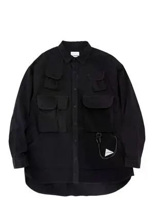 AND WANDER Cotton-blend Shirt - Black