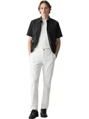Theory Zaine Stretch Cotton Trousers - White