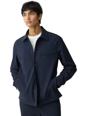 Theory Overshirt In Precision Ponte - Baltic