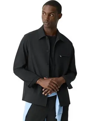 Theory Overshirt In Precision Ponte - Black